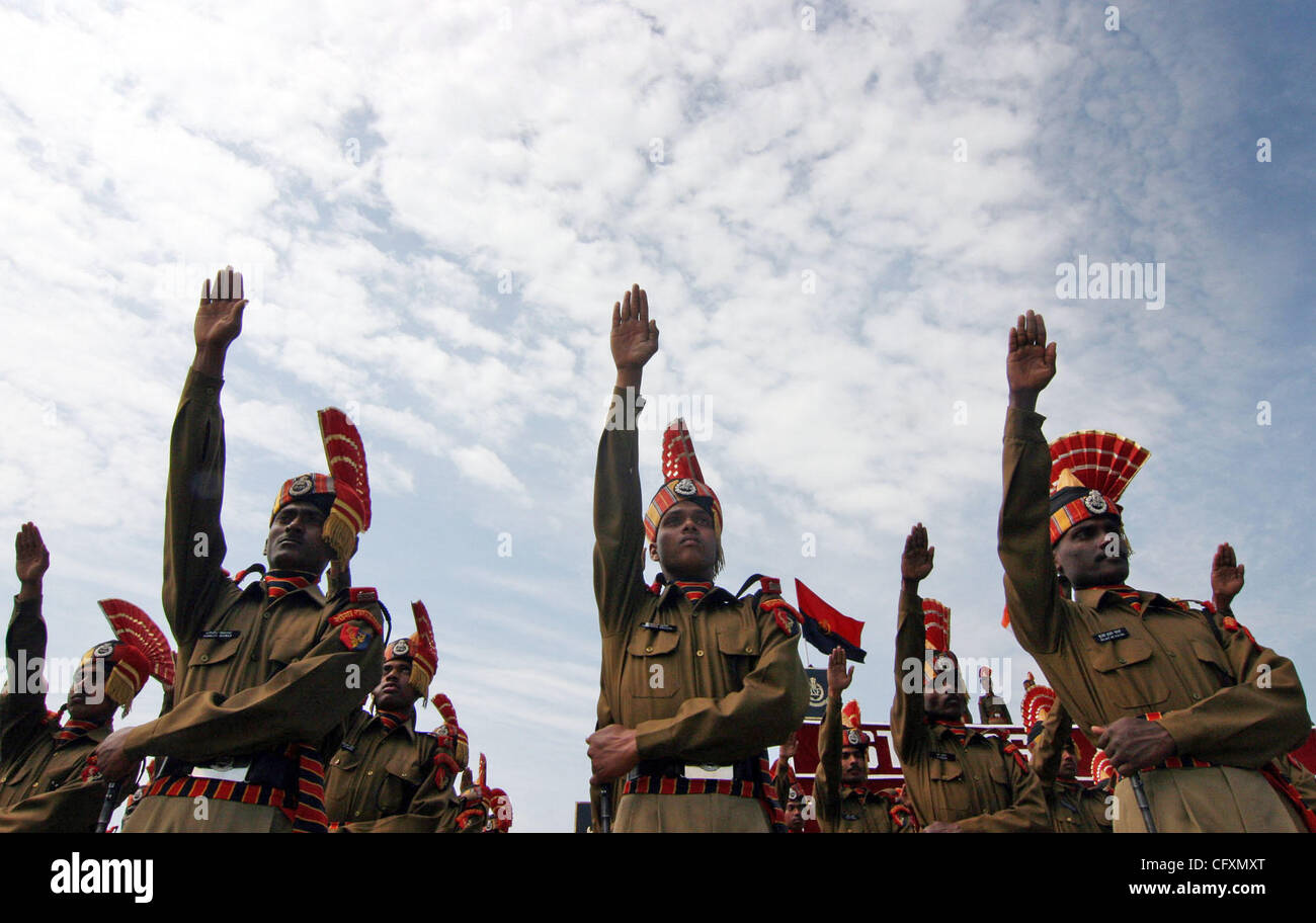 Indian Border Security Force (BSF) soldiers perform during their ...