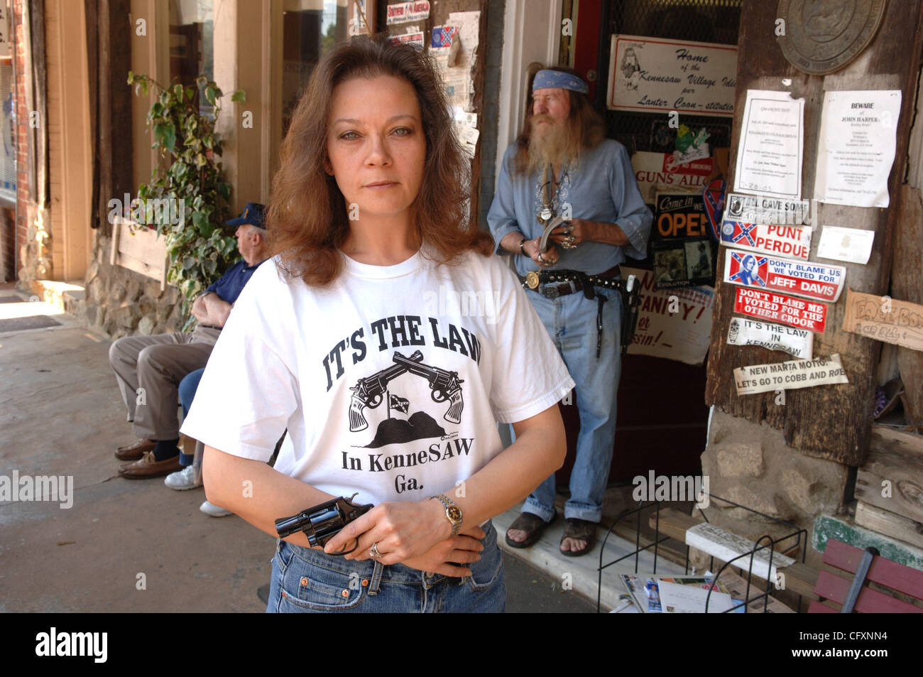 Marjorie Lyon of Kennesaw GA displays her Smith & Wesson .38 special ...