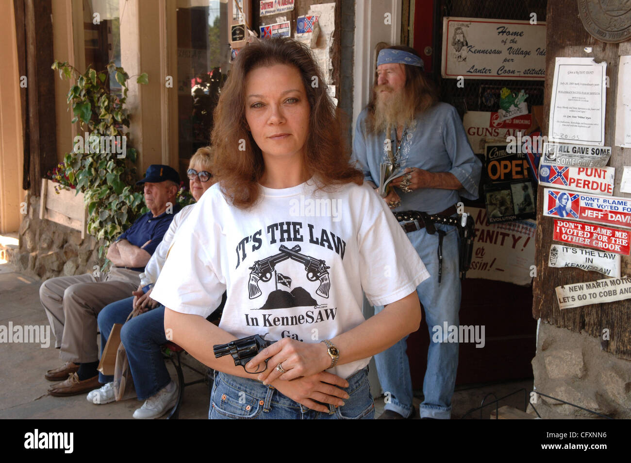 Marjorie Lyon of Kennesaw GA displays her Smith & Wesson .38 special ...