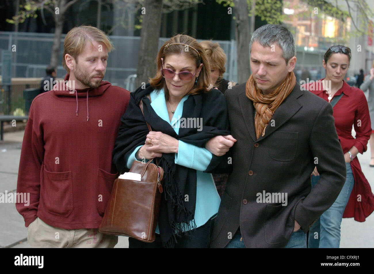 Jeffrey Sparks (L), Nicole DuFresne's fiancee, Linda DuFresne (C ...