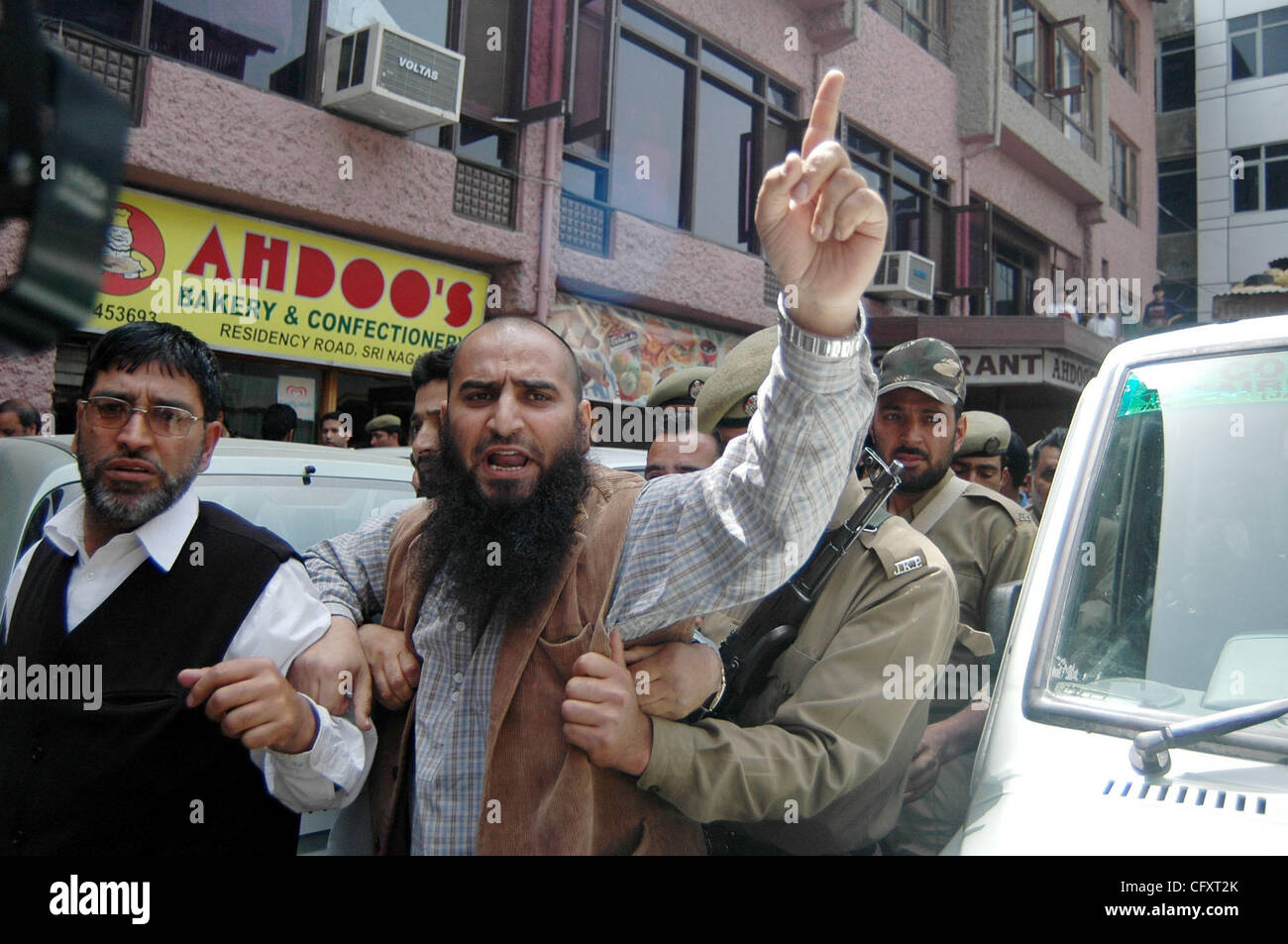 Masrat-ul-Aalam, a leader of the hard-line faction of Kashmir's All ...