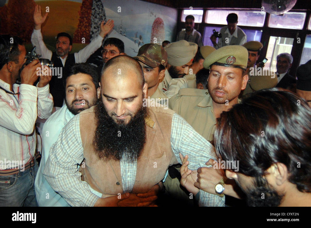 Masrat-ul-Aalam, a leader of the hard-line faction of Kashmir's All ...