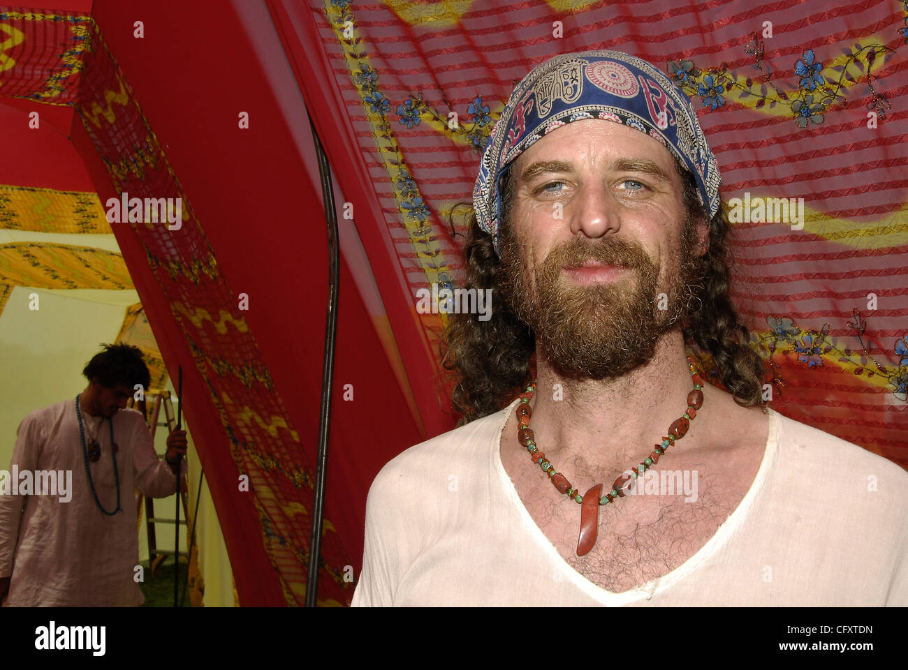 April 26, 2007; Indio, CA, USA; Artist BRIAN TORTORA inside his ...