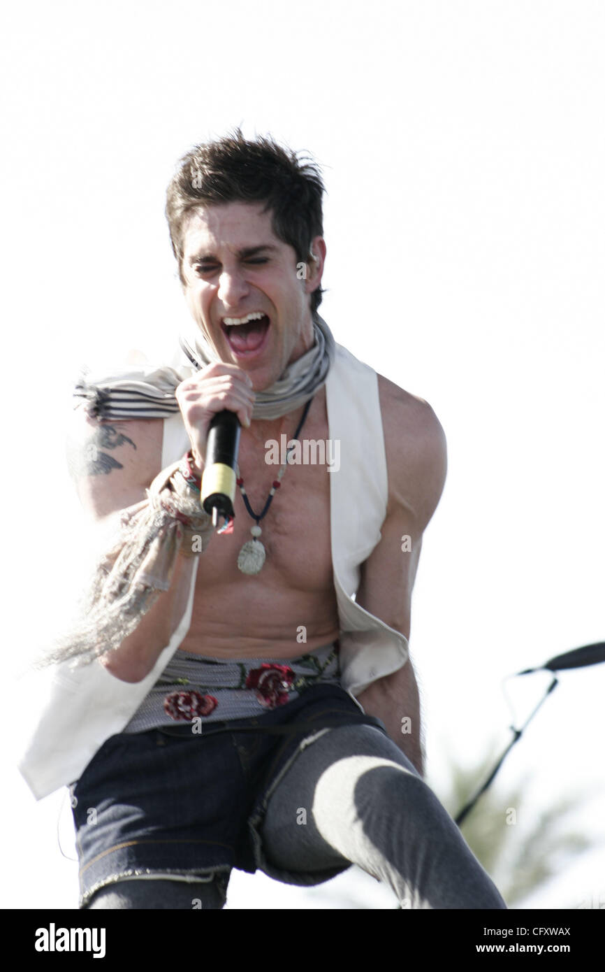 Perry Farrell and his band Satellite Party performing at the beginning ...