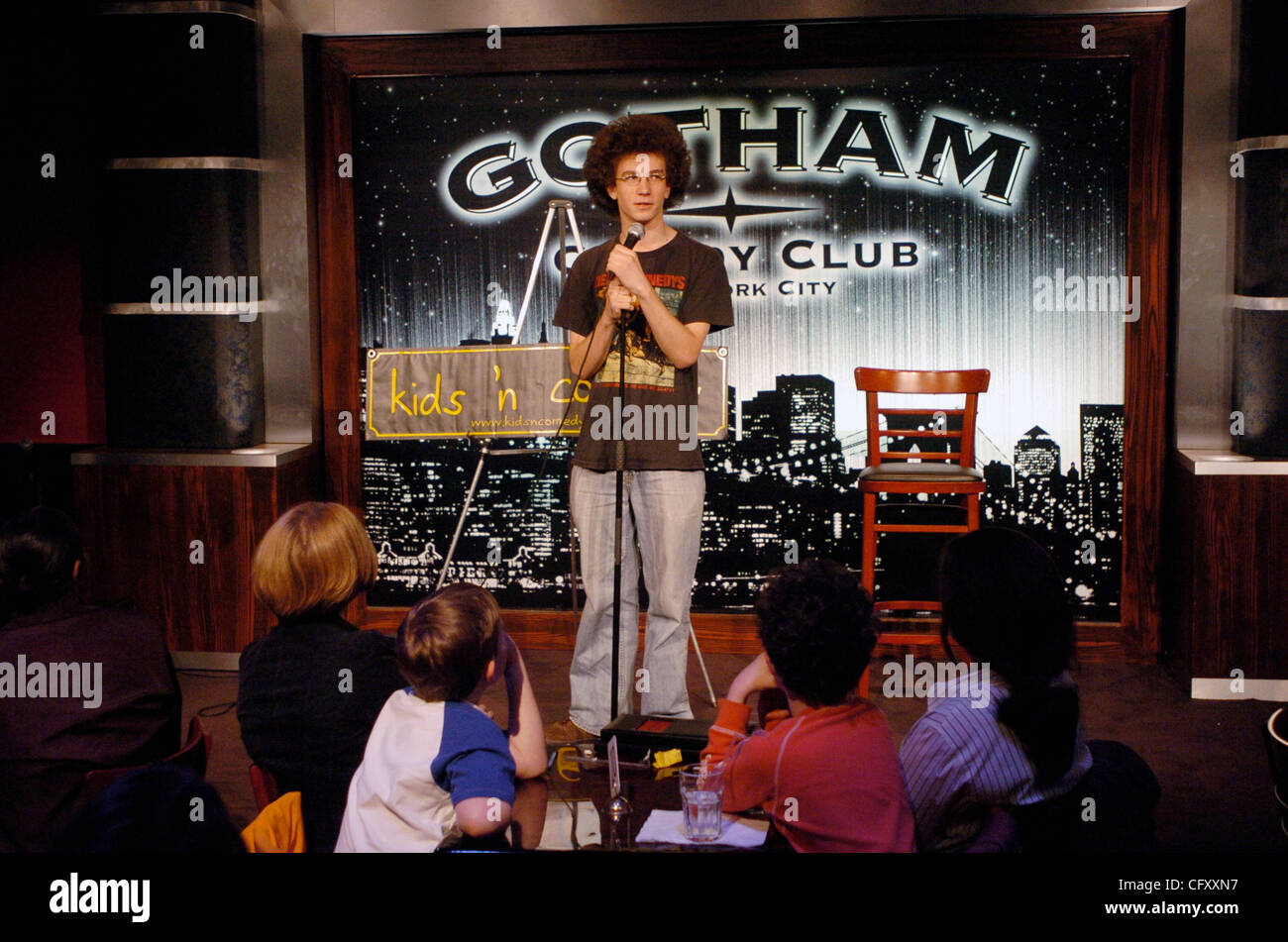 Comedian Alejandro Kolleeny, 16, of Brooklyn performs as part of Kids ...