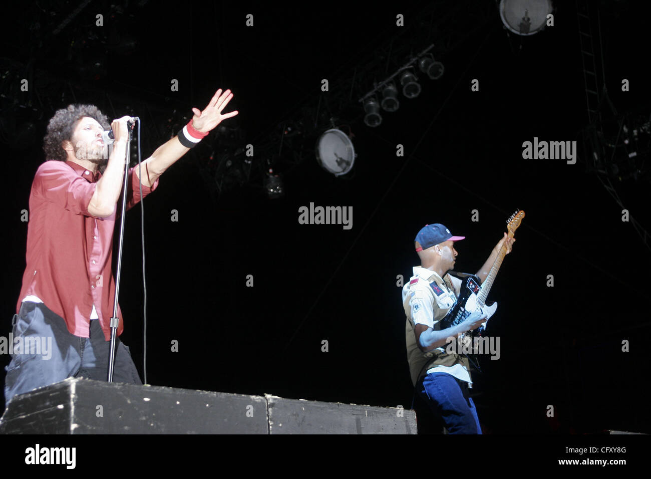 Rage against machine performing coachella hi-res stock photography and ...