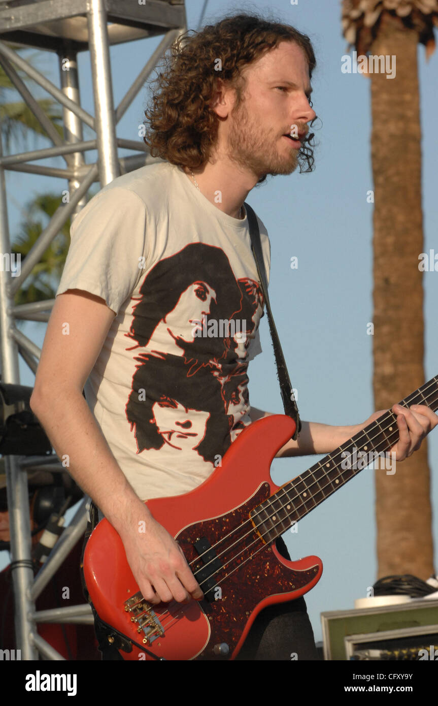 Apr. 29, 2007 Indio, CA; USA, Bass Guitarist NICK BAINES of the band ...