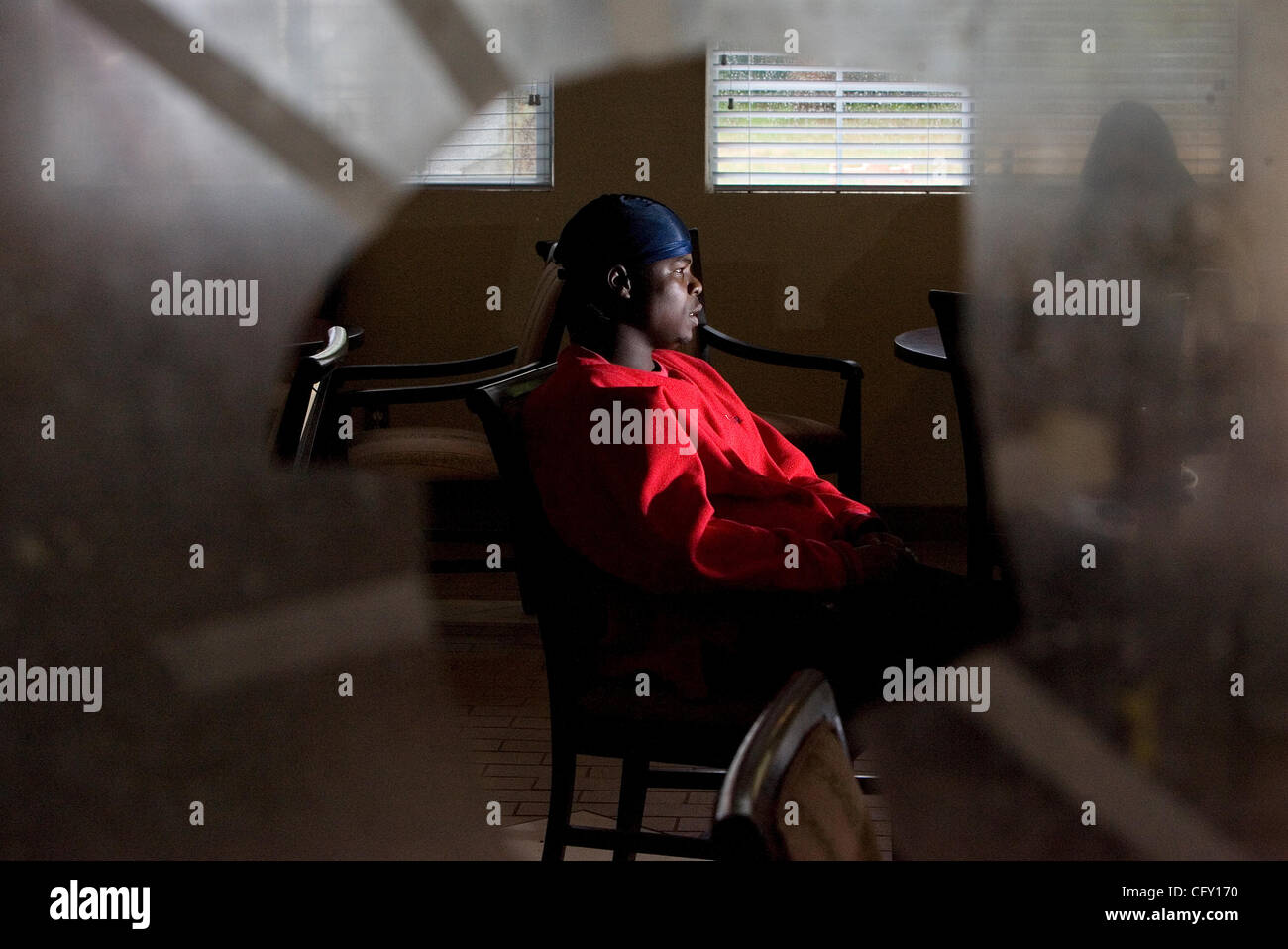 May 1, 2007, San Diego, California, USA Ronnie Bonaparte sits in ...