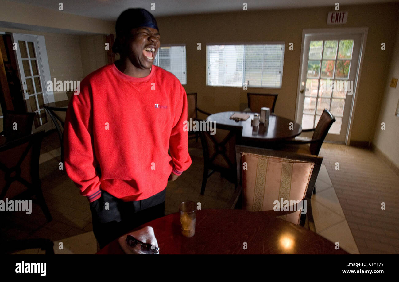 May 1, 2007, San Diego, California, USA Ronnie Bonaparte sits in ...