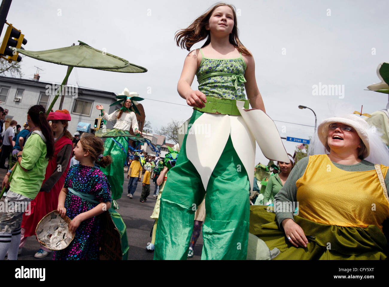 Minneapolis, MN;5/6/07;middle to right: At the May Day parade, Lily ...