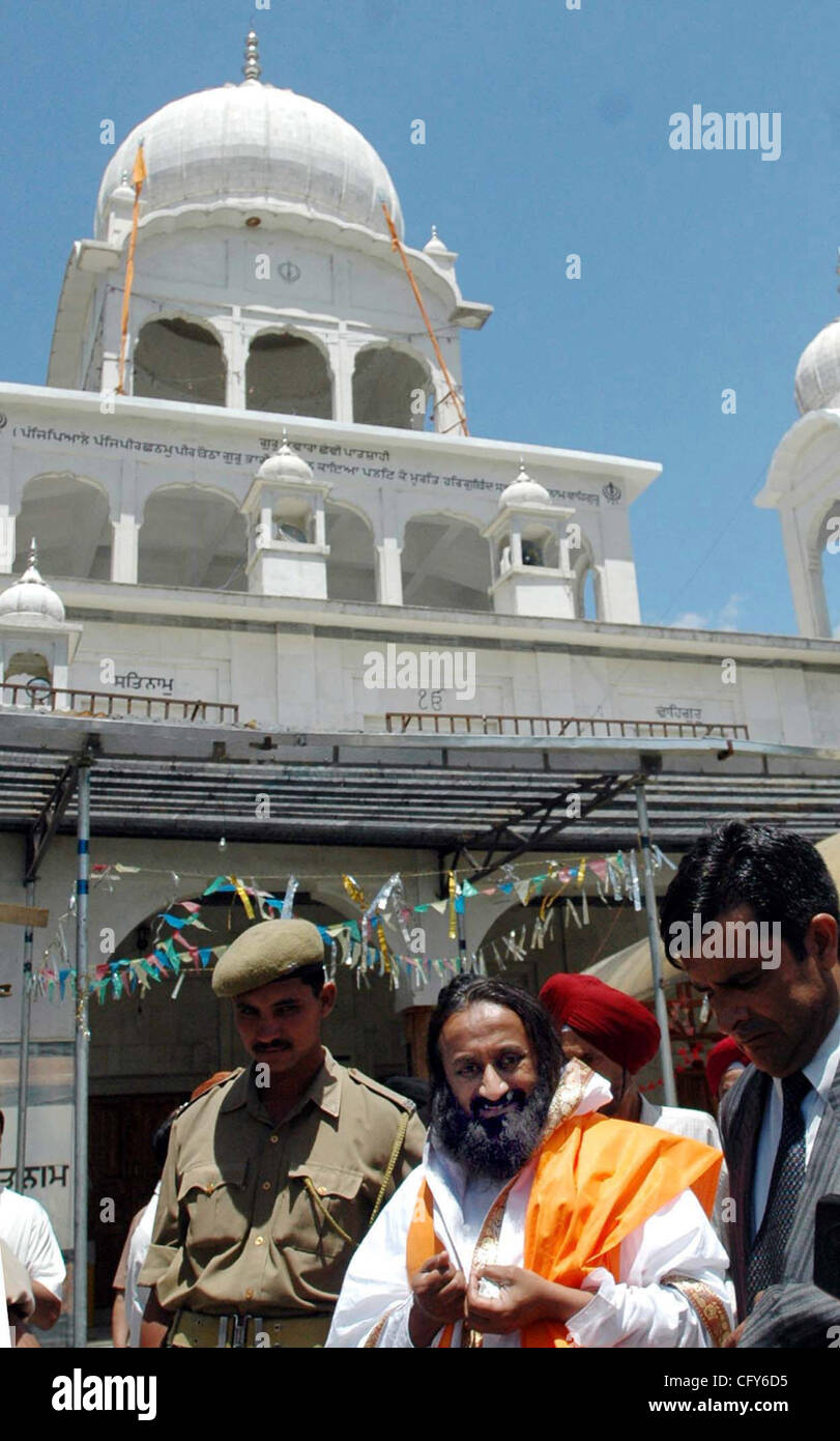 Sri Sri Ravi Shankar, an Indian spiritual master, during a visit to ...