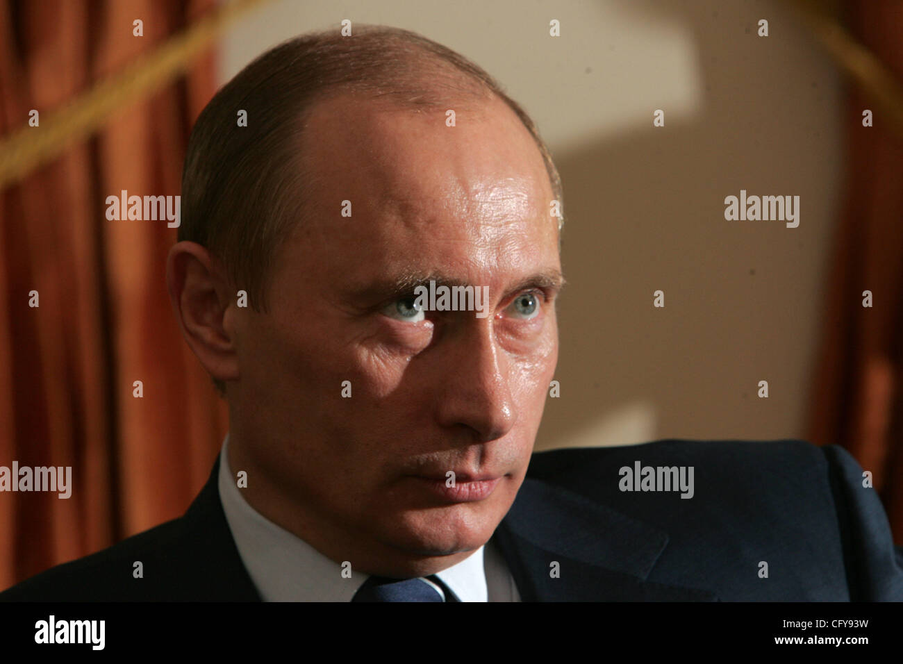 Russian president Vladimir Putin in his residence Novo-Ogarevo Stock ...