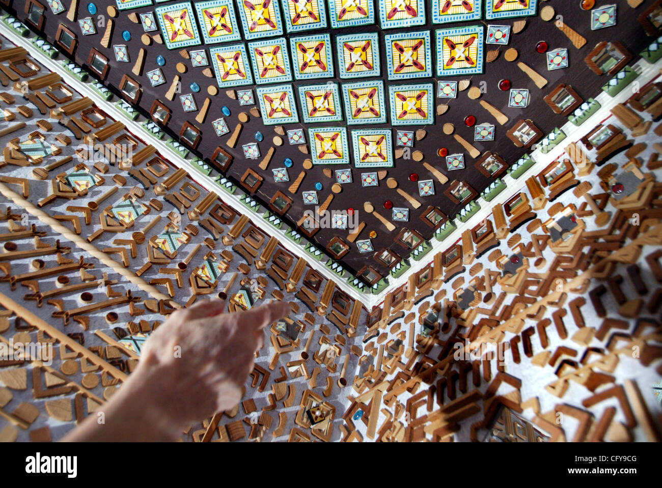 Taya Doro points out at a corner at one of her rooms in Oakland, Calif ...