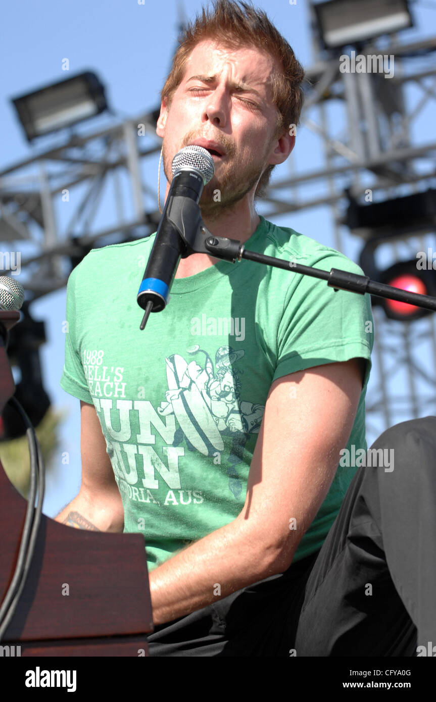 Apr. 28, 2007 Indio, CA; USA, Singer ANDREW McMAHON of the band JACKS ...
