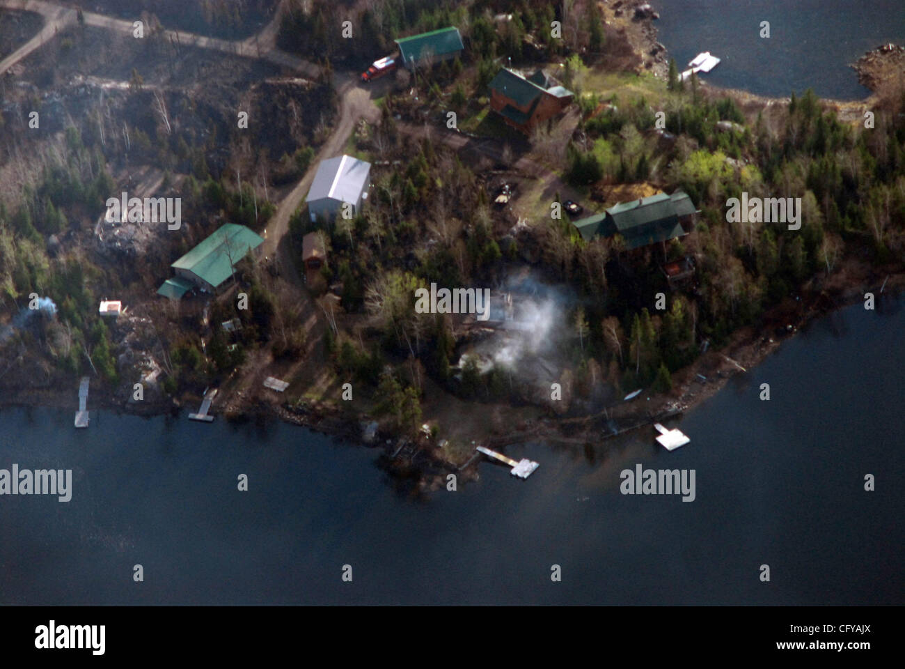 Gunflint Trail Monday 5/7/2007.Ham Lake fire on the Gunflint Trail- In ...