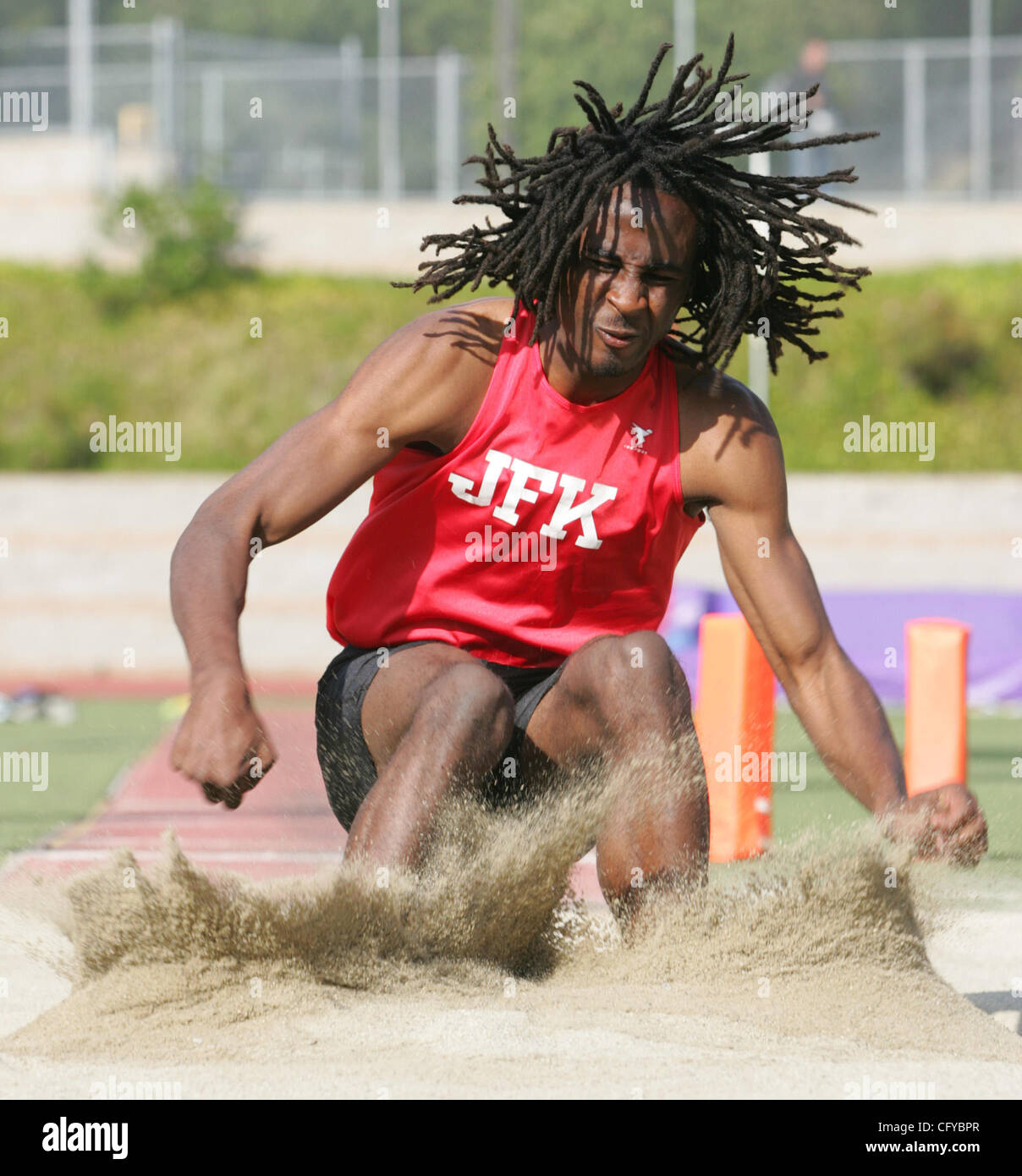 Kennedy's Josh Galloway competes in the boys long jump during the BSAL ...