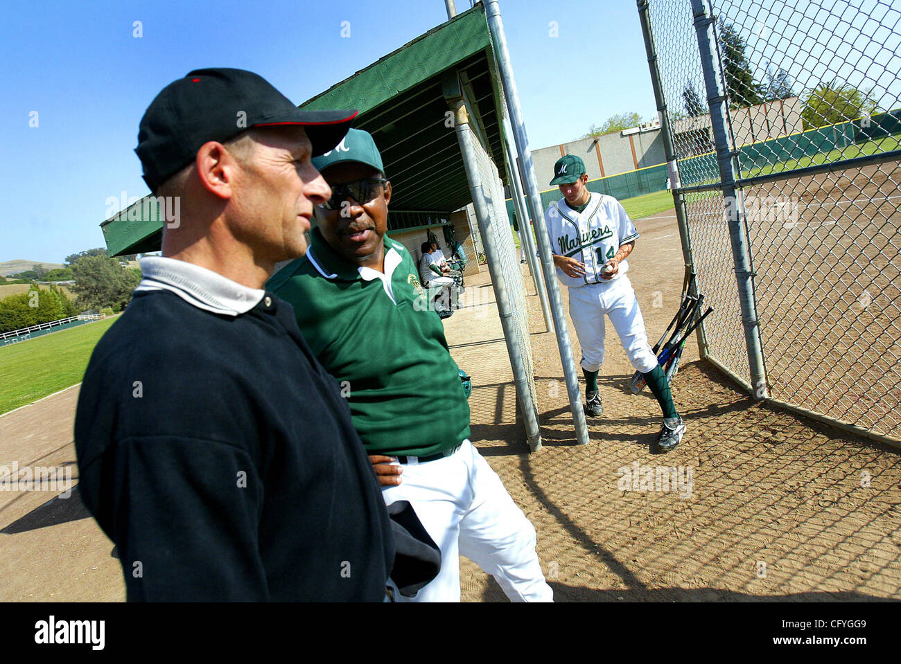 Moreau Catholic head baseball coach Ceasar Brown takes a break from ...