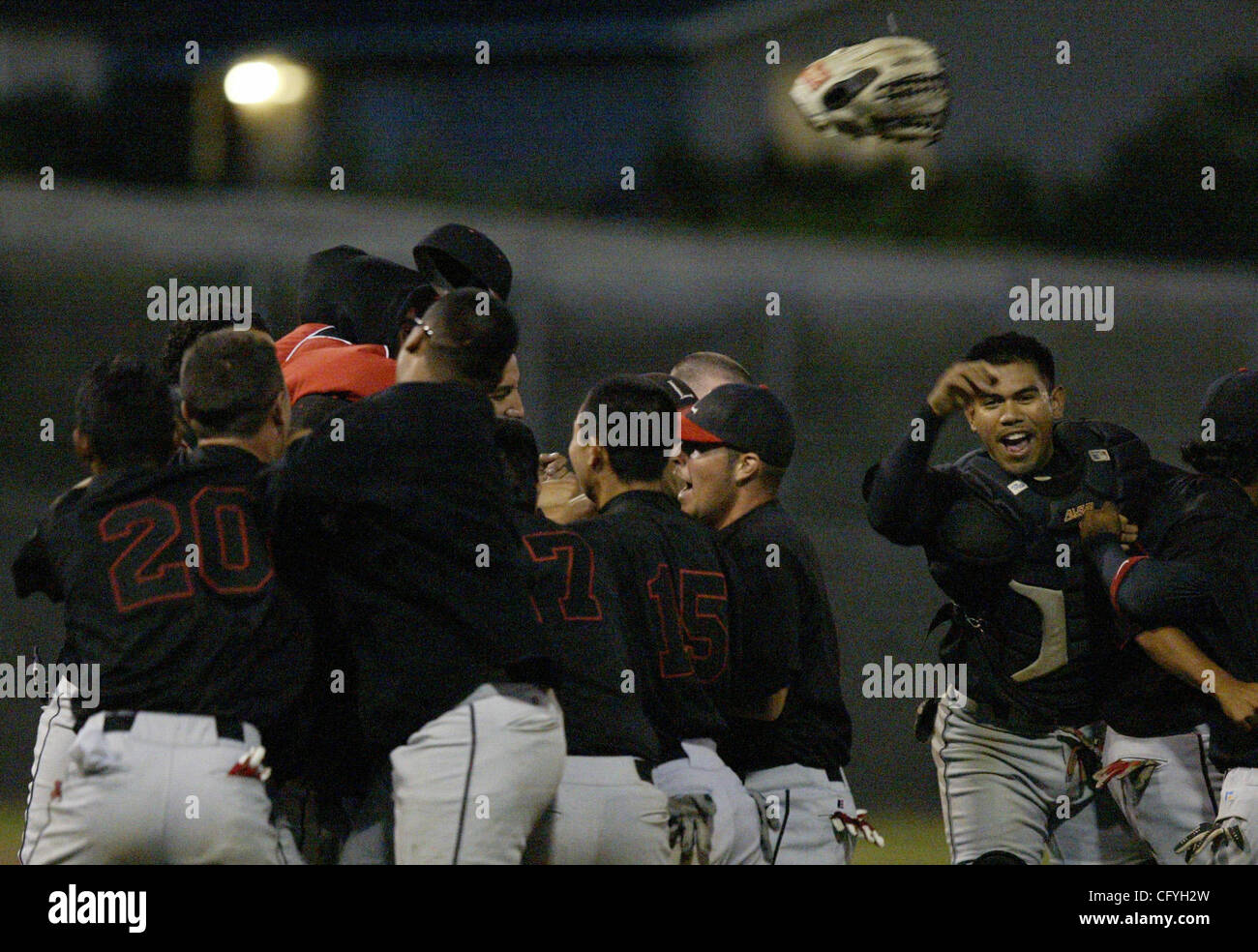 The Logan baseball team celebrates their 3-1 Mission Valley Athletic ...