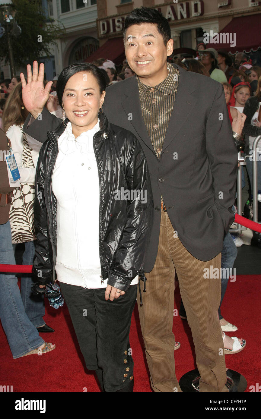May 19, 2007; Anaheim, California, USA; Actor CHOW YUN FAT and wife at ...