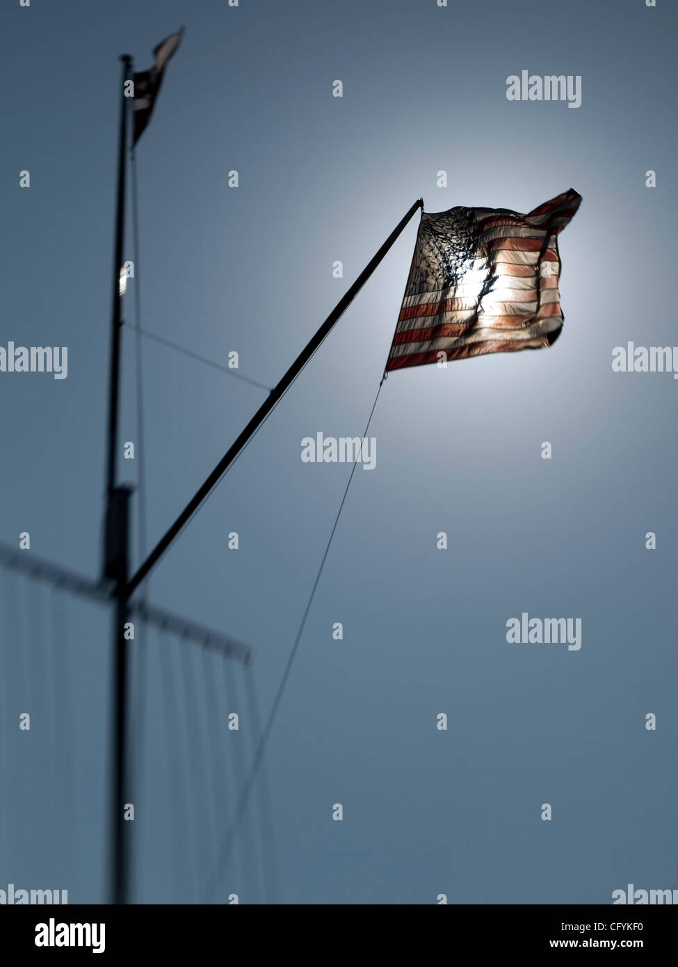 Flying the stars and stripes up high hi-res stock photography and ...