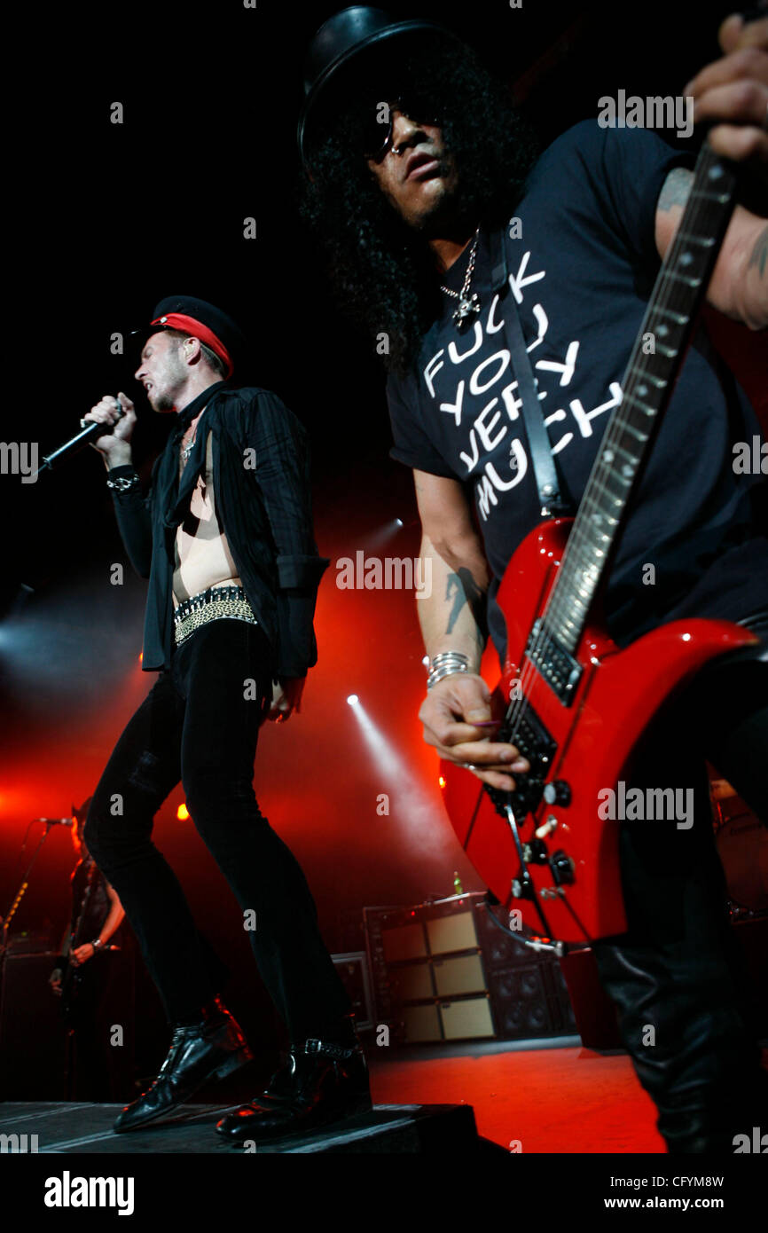 Velvet Revolver performing at The Nokia Theater on May 22, 2007. Band ...