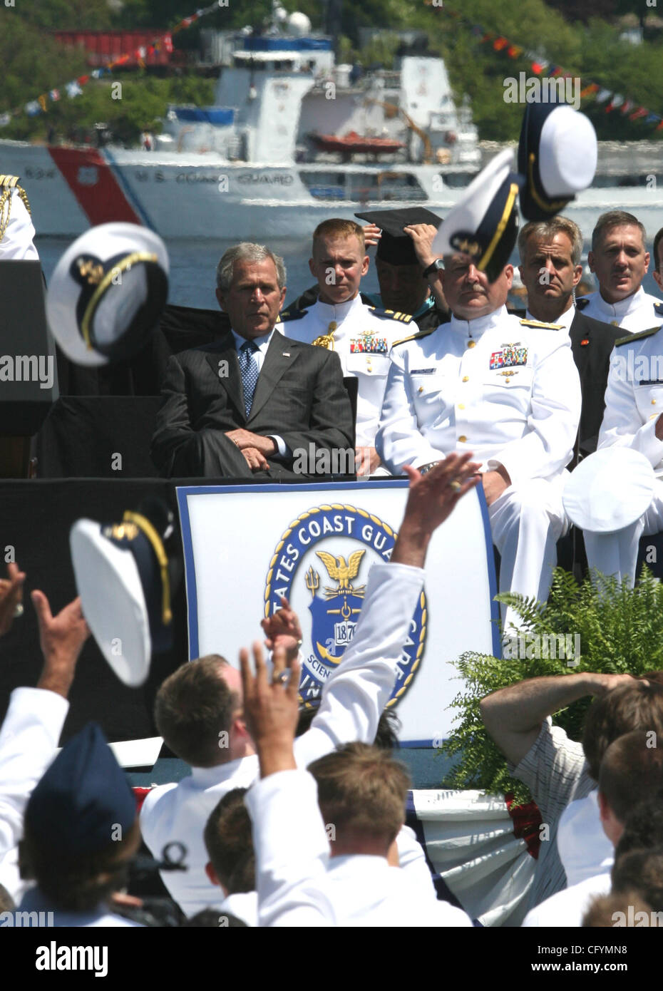 Headline: President Bush Gives Commencement Address at Coast Guard ...