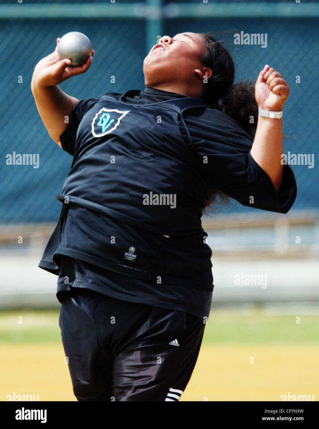 Lisa Ma'ake of Deer Valley got second place on the girls shot put event ...