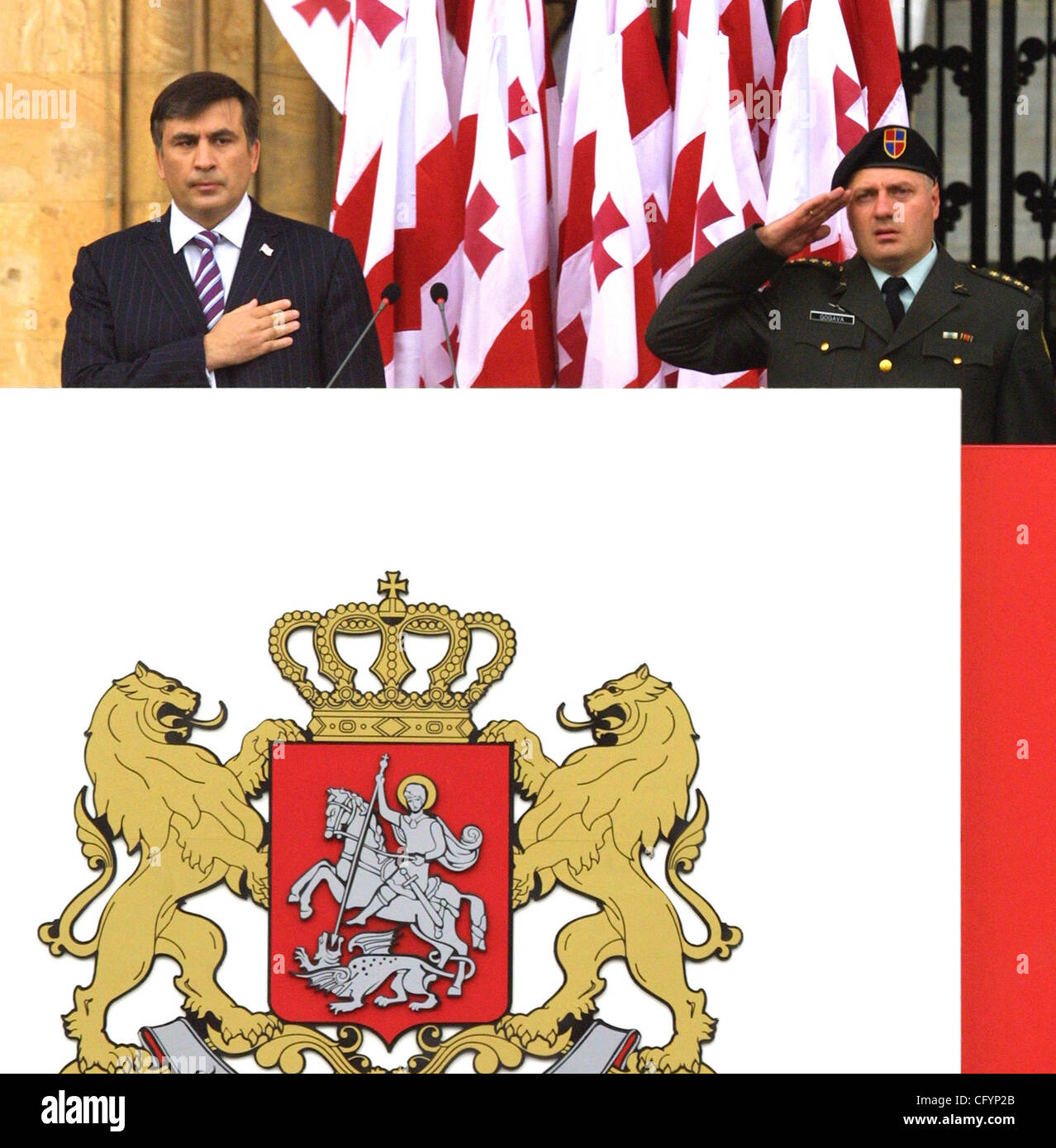 Independence Day celebrations in Georgia. Georgian President Mikhail ...