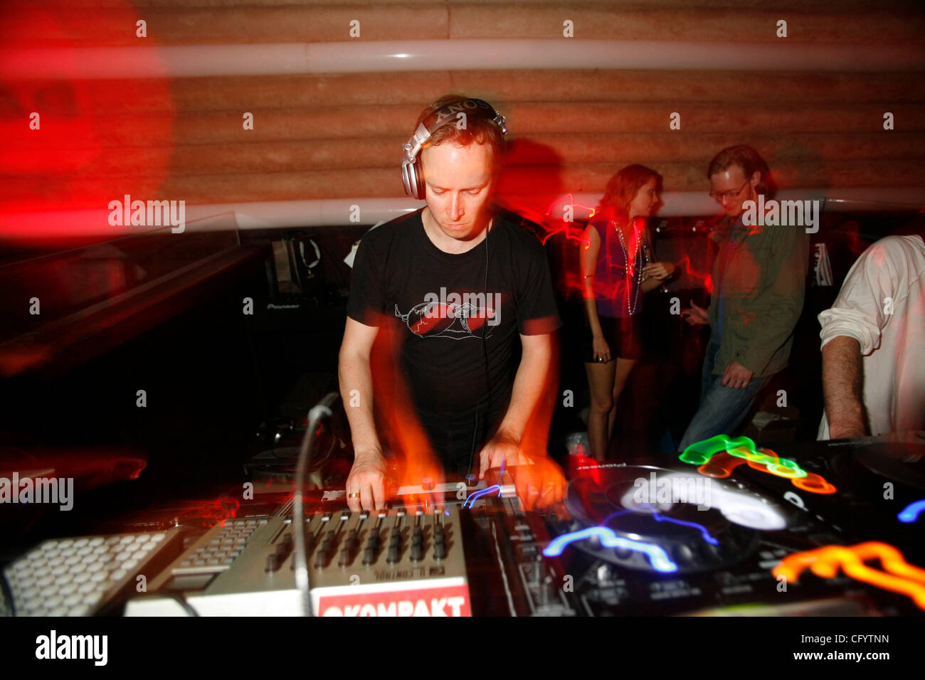 DJ Michael Mayer spinning house/techno beats at Cielo in the meat ...