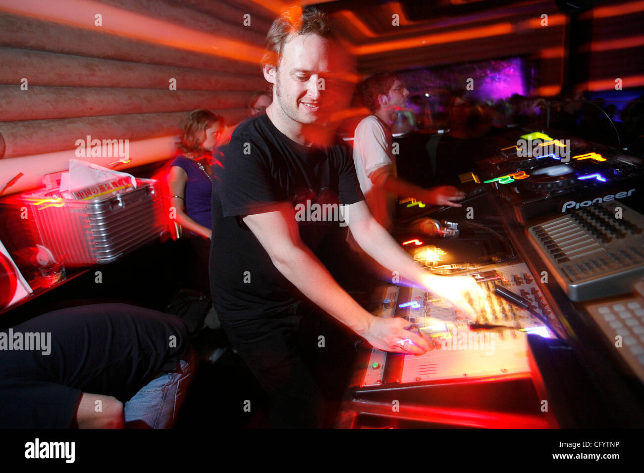 DJ Michael Mayer spinning house/techno beats at Cielo in the meat ...