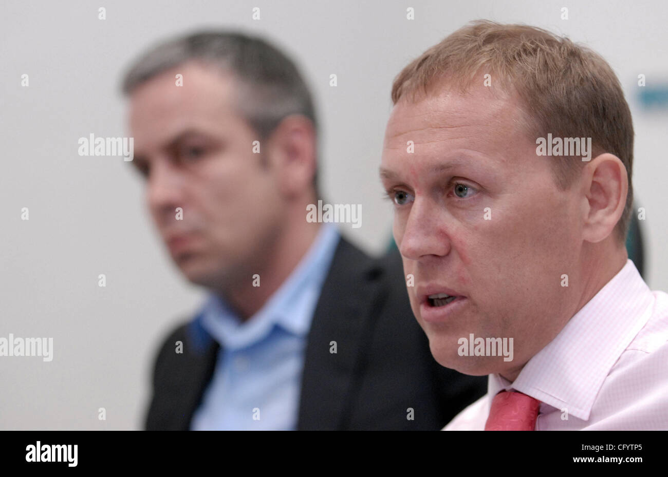 At the press conference in Moscow Russian businessmen Andrei Lugovoi (r ...