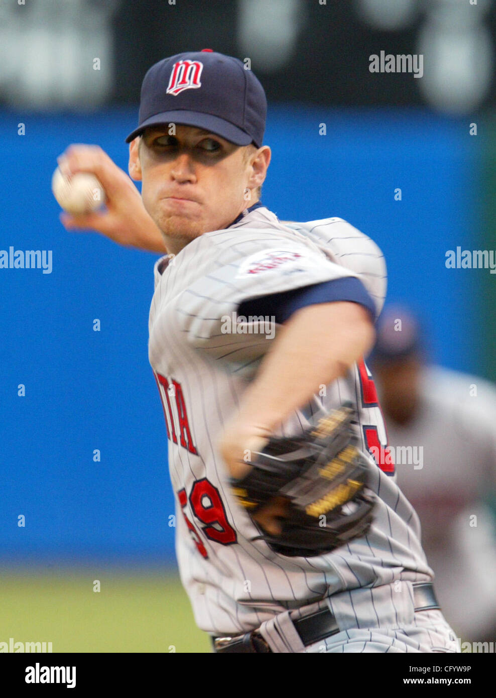 Minnesota Twins pitcher Kevin Slowey delivers a pitch to the Oakland ...