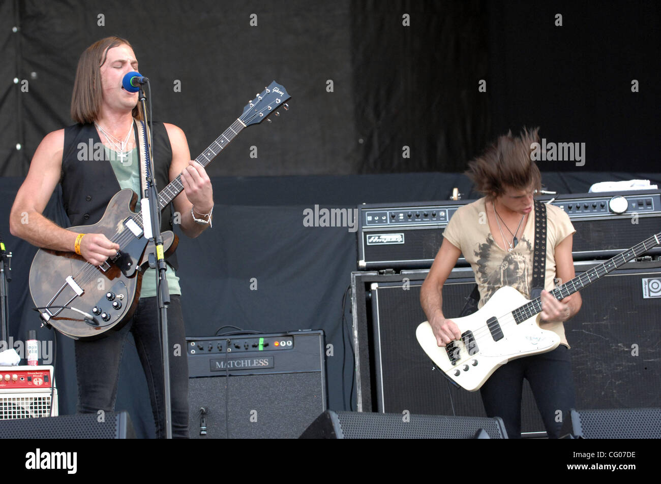 Jun 15, 2007 Manchester, TN; USA, (L-R) Singer / Guitarist CALEB ...