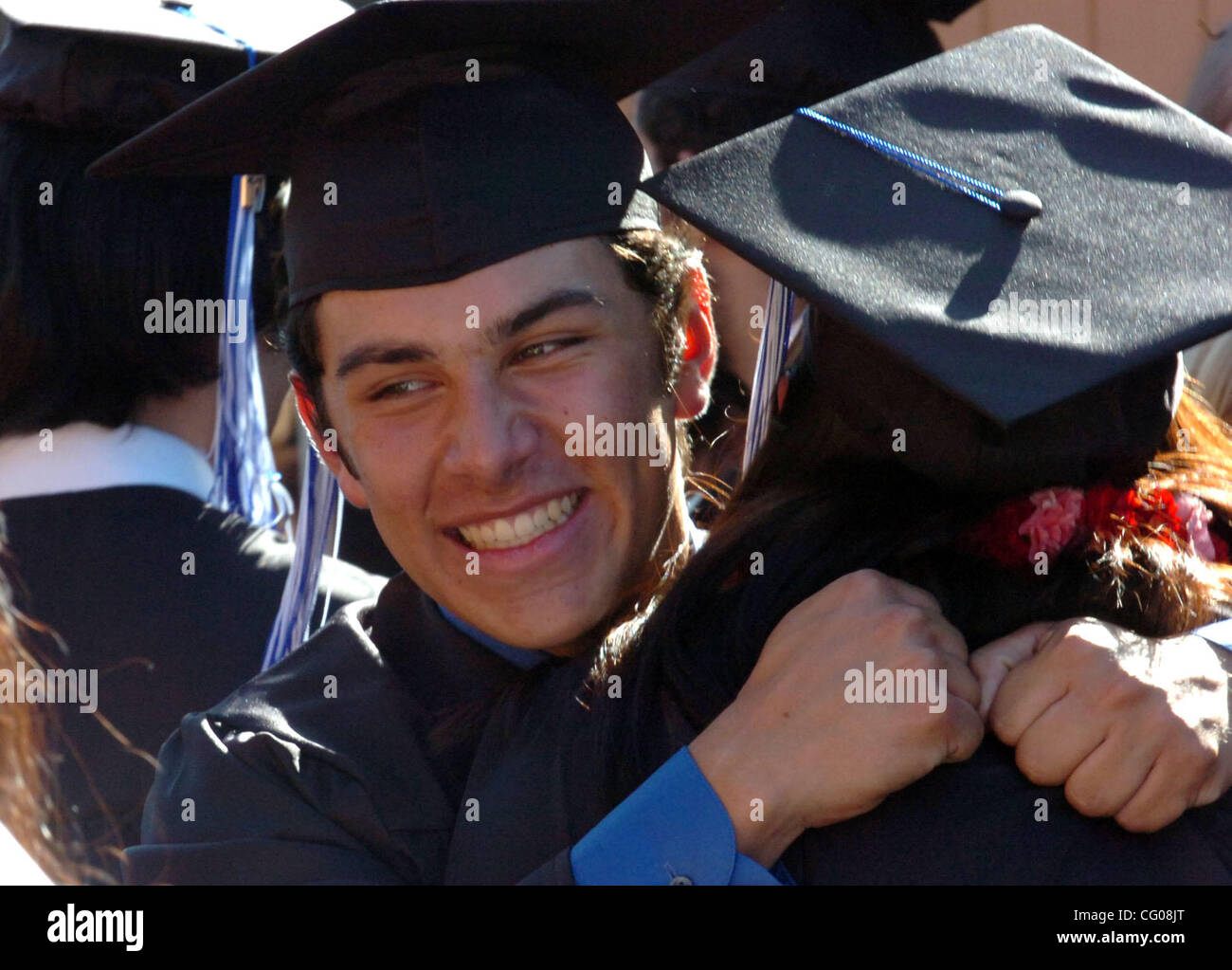 Summit Preparatory Charter High graduate David Roche celebrates during ...