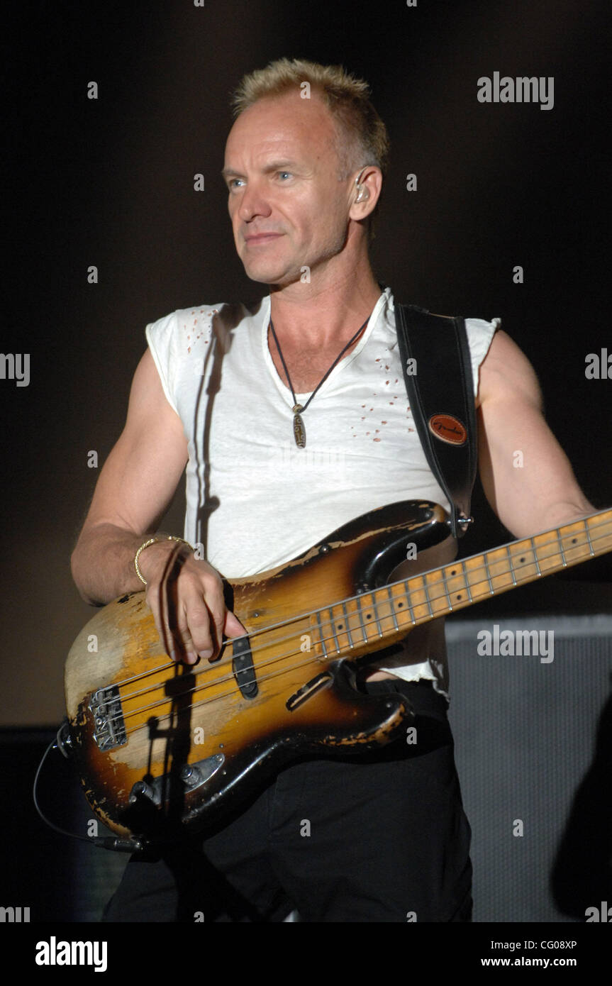 Jun 16, 2007 Manchester, TN; USA, Bass Guitarist STING of the band THE ...
