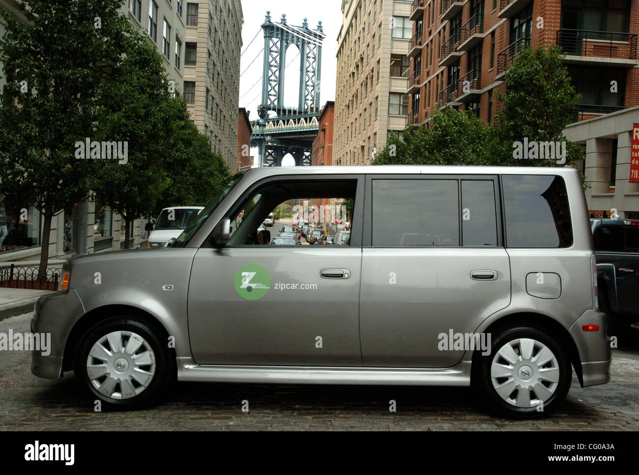 A Toyota Scion, available through Zipcar. Zipcar provides cars parked ...