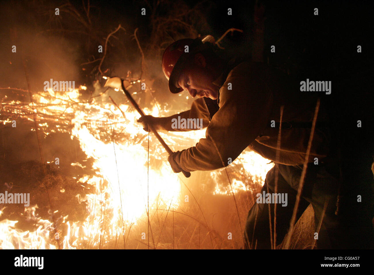 Photo by: Guy Kitchens Superintendent of the Del Rosa Hotshots James ...