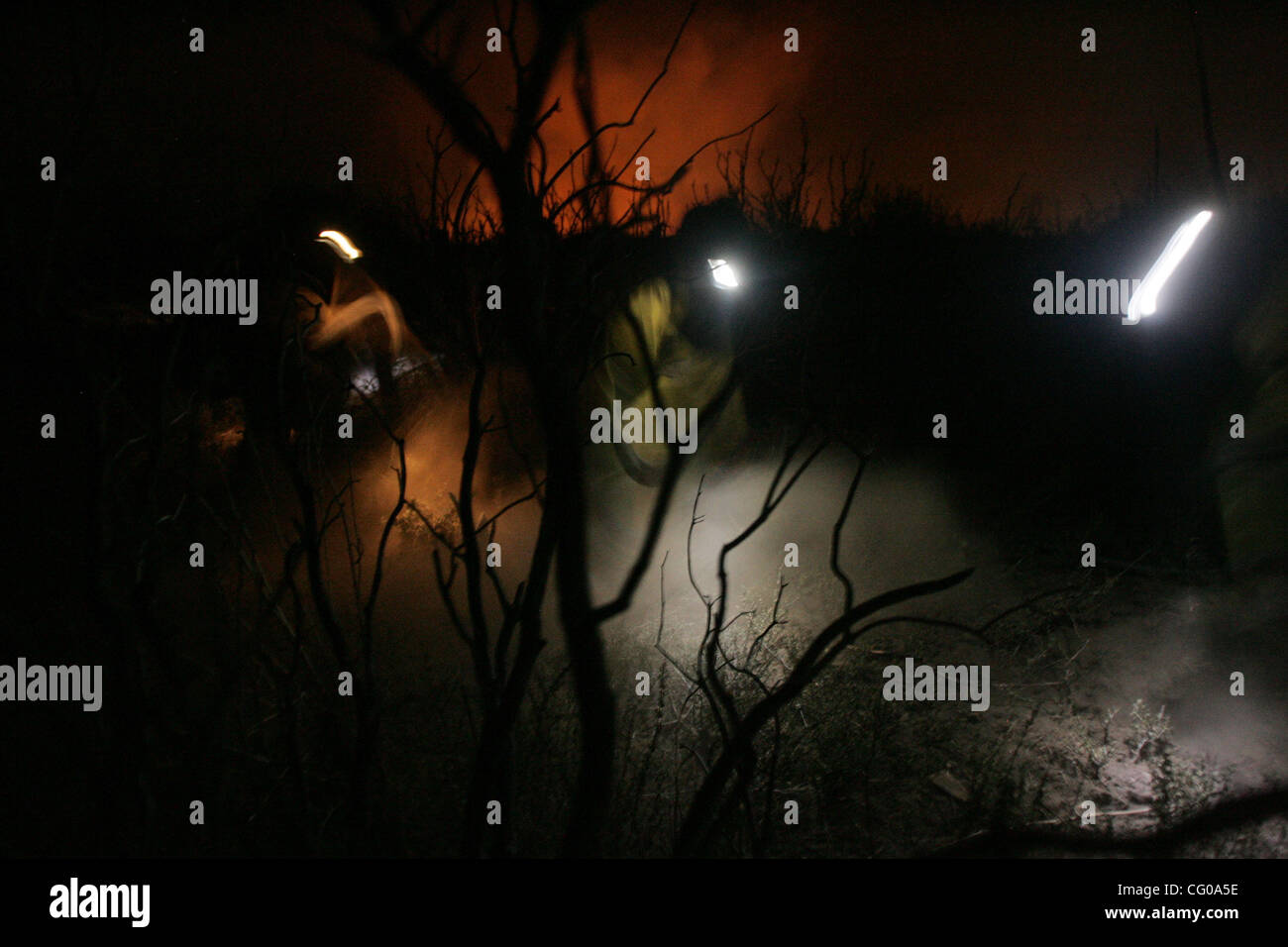 Photo by: Guy Kitchens Del Rosa Hotshots work a fire in Big Bear ...
