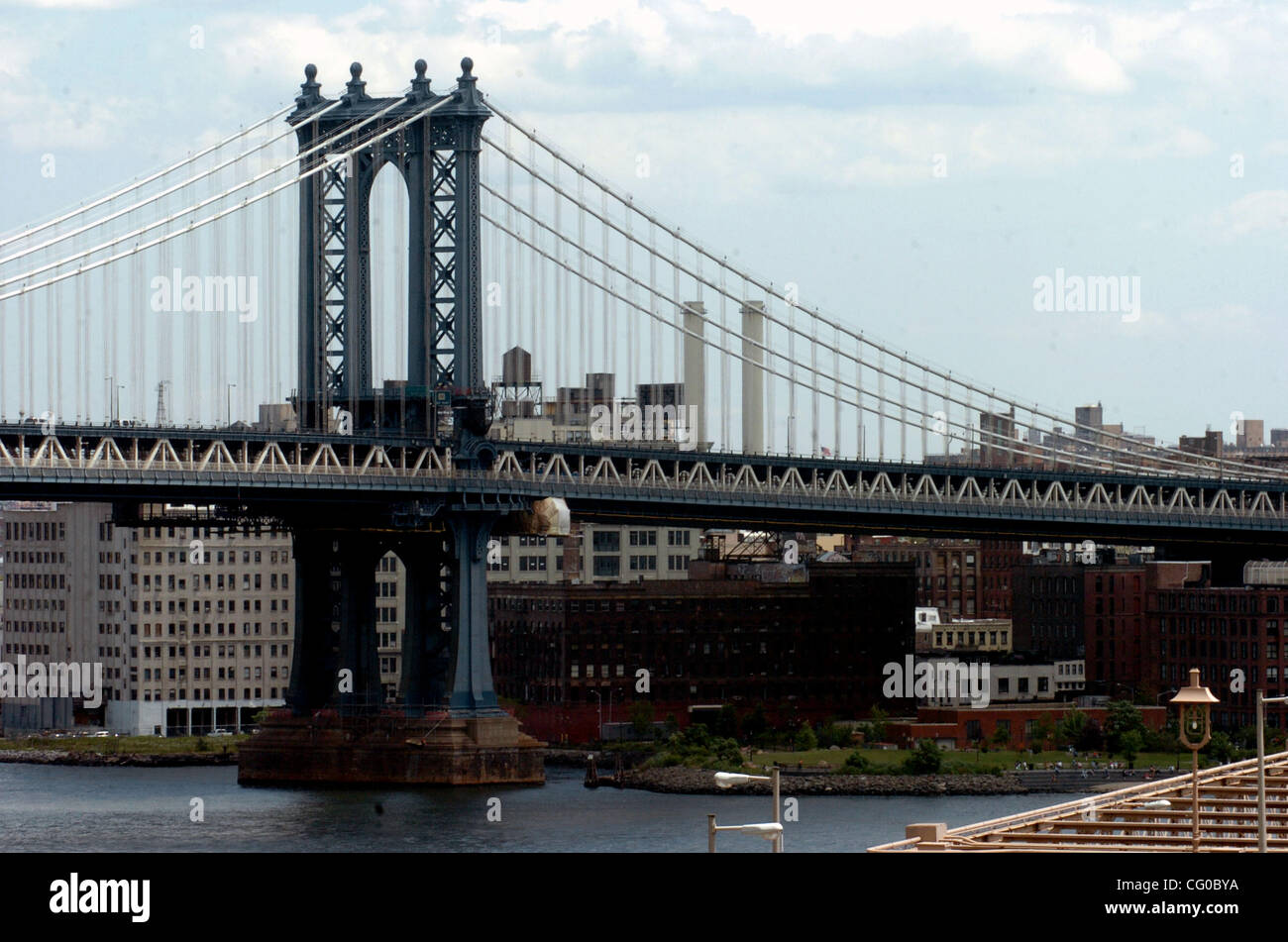 The Manhattan Bridge, pictured from lower Manhattan Stock Photo - Alamy