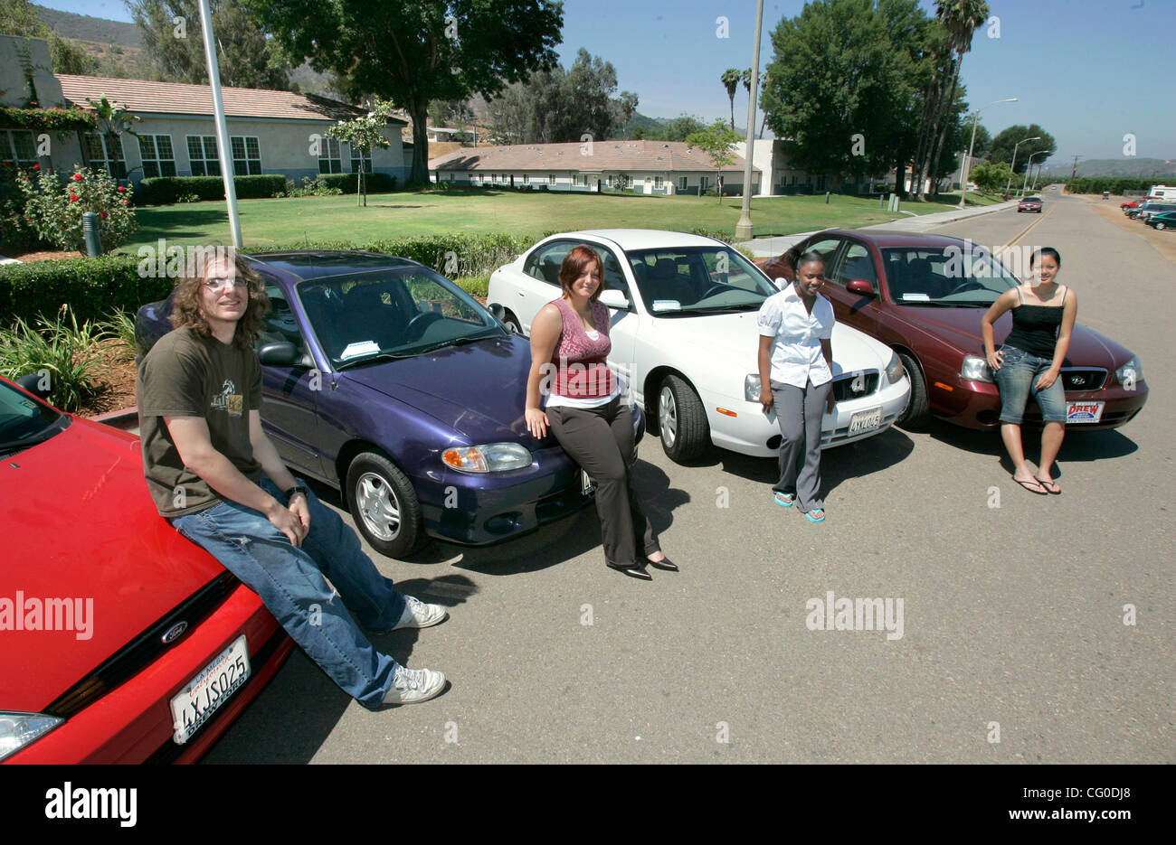 June 25, 2007, Escondido, California, USA Portrait of four San Pasqual ...