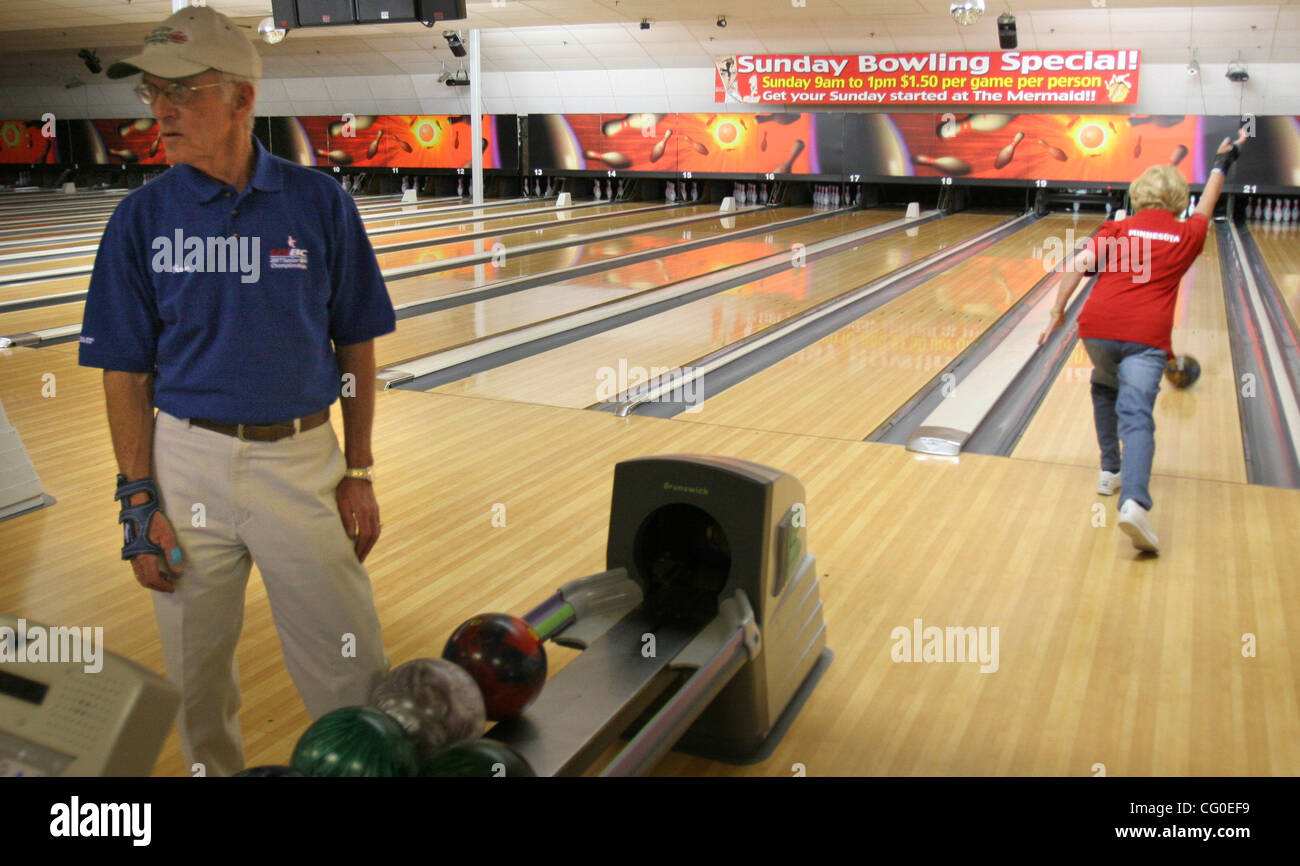 Ron Gardner, 73, waited for his wife Dianna to finish her turn as he ...