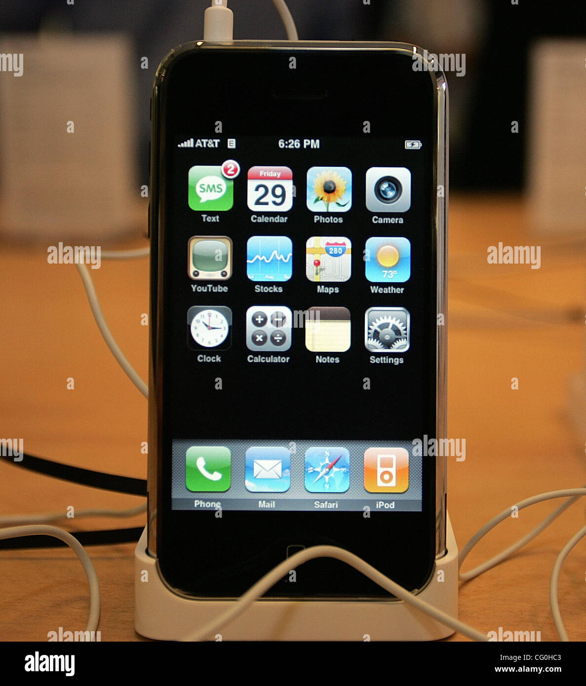 Jun 29, 2007 - Los Angeles, CA, USA - Apple's newly released iPhone is ...