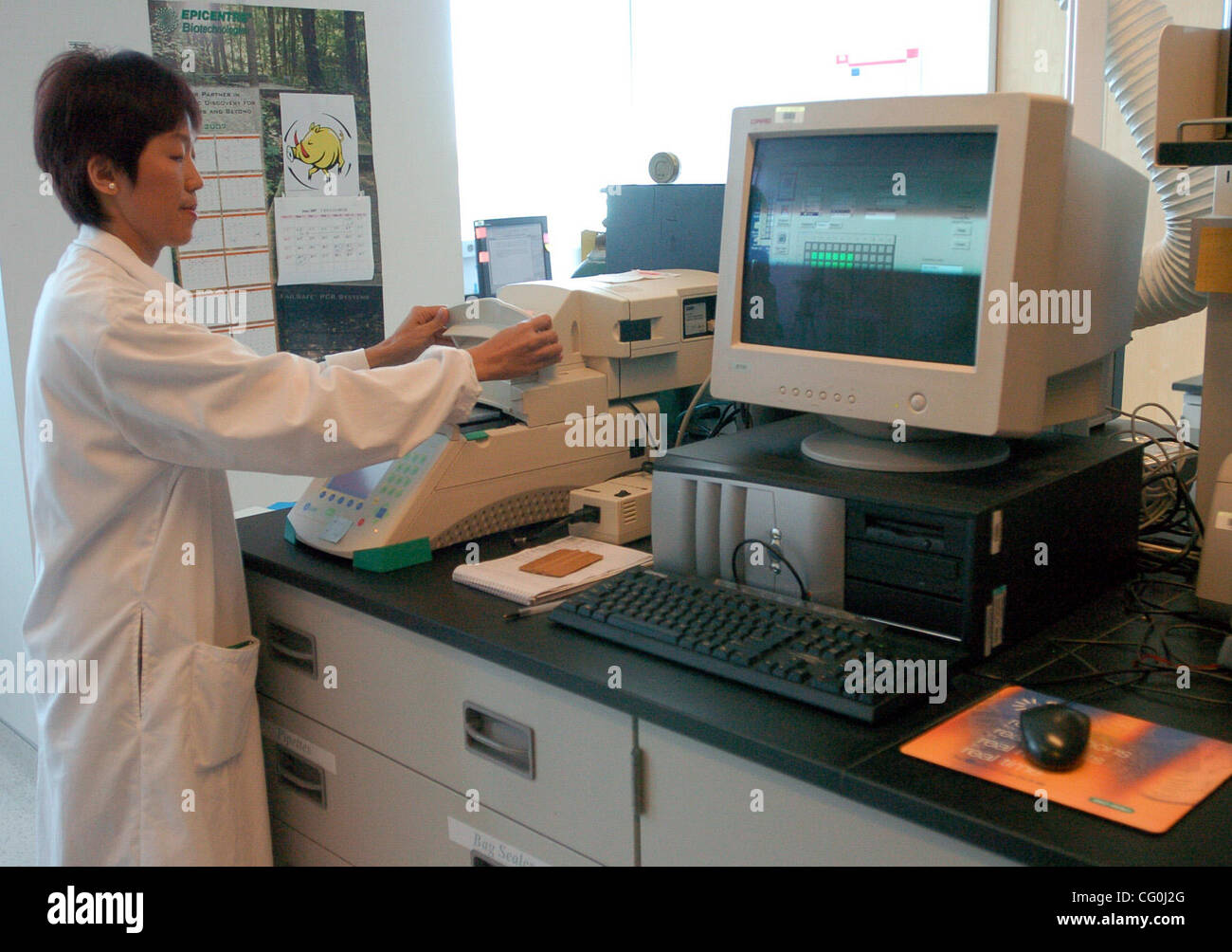 (l to r) Dr. Grace Lin talks about how the nucleic acid test and ...