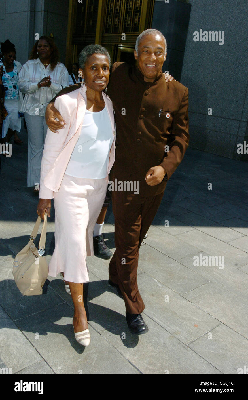 Viola Plummer and Charles Barron exit court together. Viola Plummer ...
