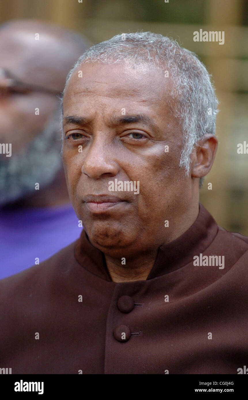 City Councilman Charles Barron speaks to the press following the ...