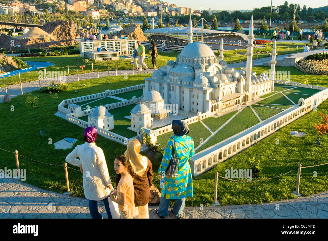 The Miniaturk open air museum and park in Istanbul displays monuments ...