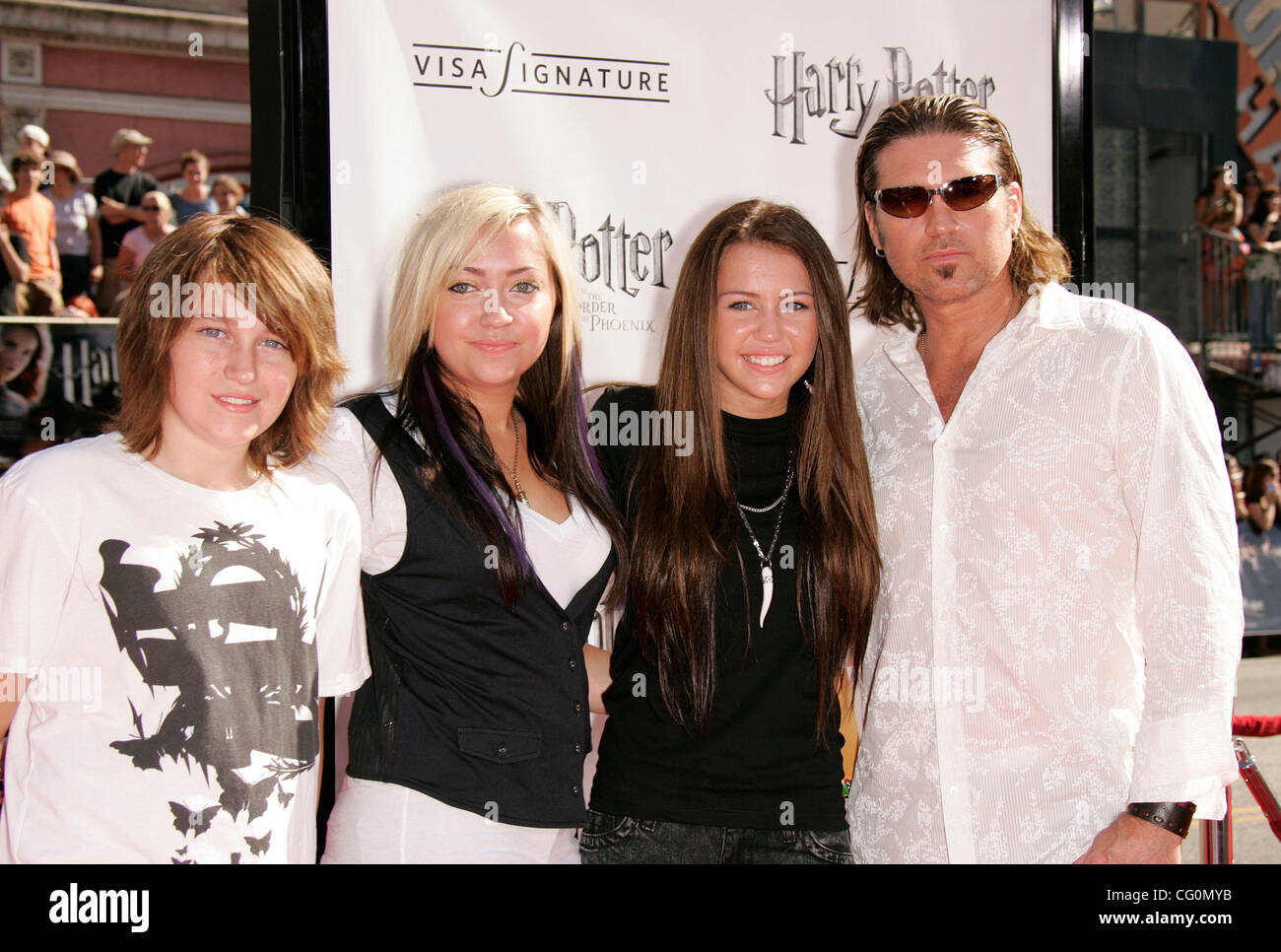 Jul 8,2007; Hollywood, California, USA; Actress MILEY CYRUS, Dad BILLY ...