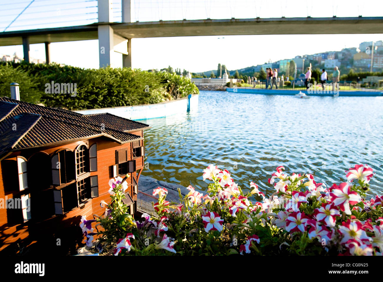 The Miniaturk open air museum and park in Istanbul displays monuments ...