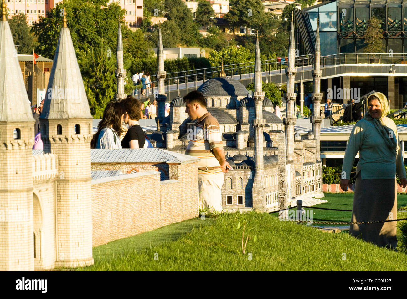 The Miniaturk open air museum and park in Istanbul displays monuments ...