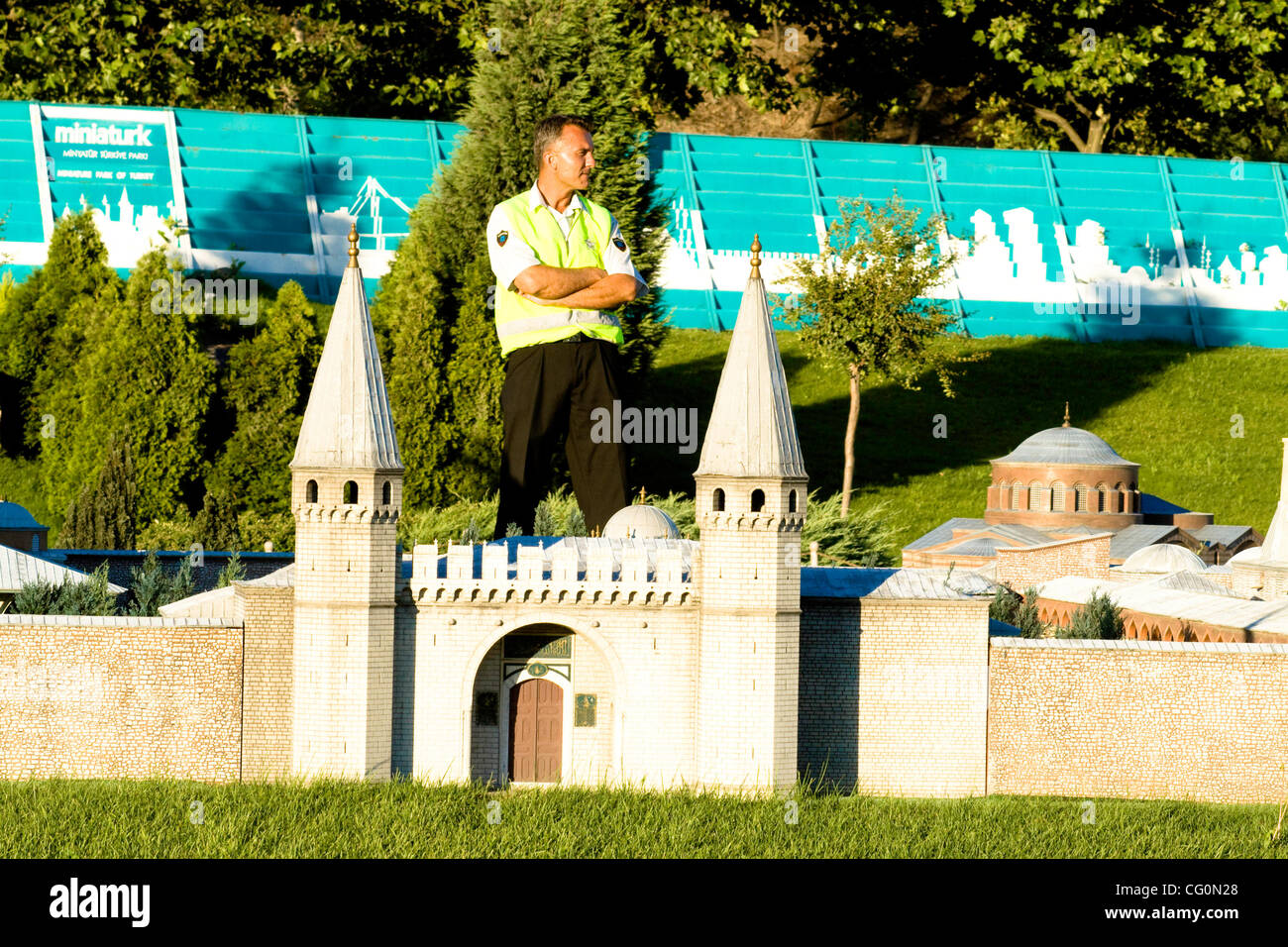 The Miniaturk open air museum and park in Istanbul displays monuments ...